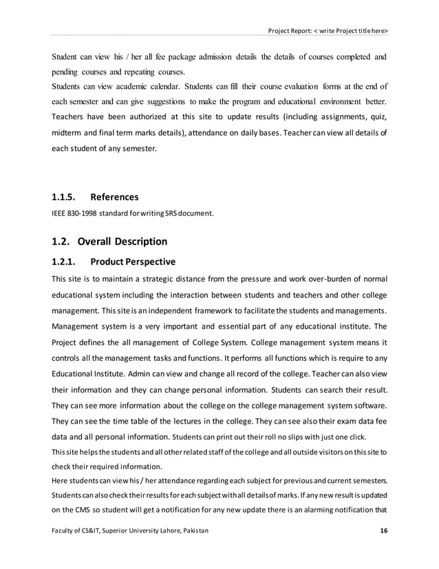 Final Project Report of College Management System | DOCX | Computing ...