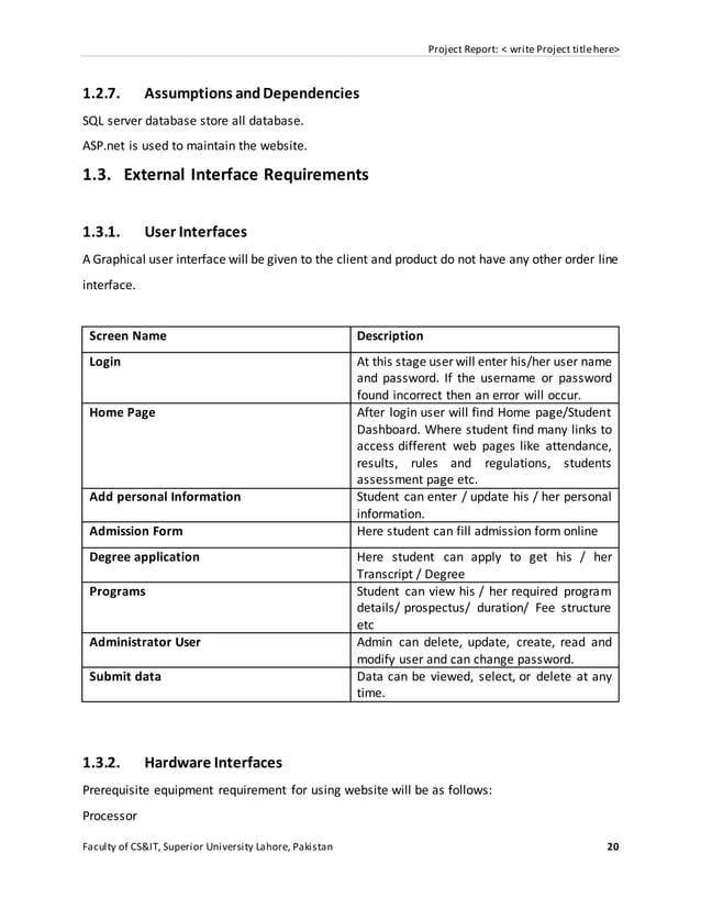 Final Project Report of College Management System | DOCX | Computing ...