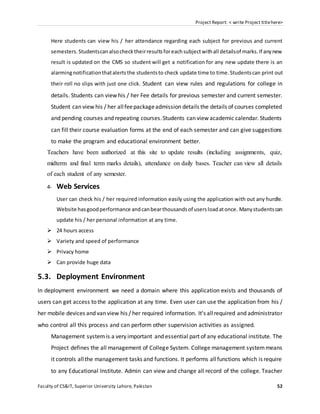 Final Project Report of College Management System | DOCX