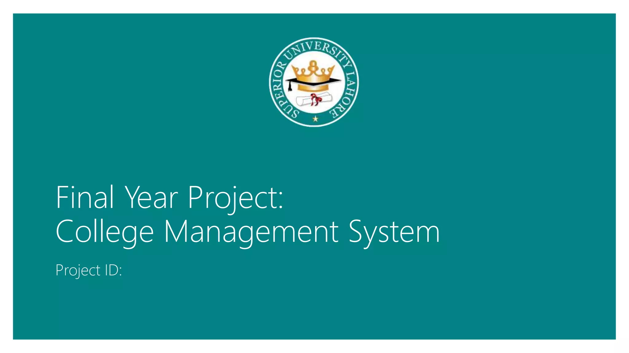 Presentation Slides of College Management System Report | PPTX