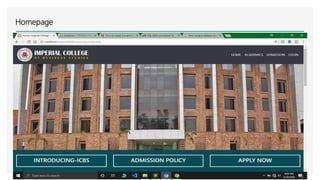 Presentation Slides of College Management System Report | PPTX