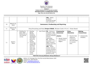Catch Up Fridays Implementation for grade 6 learners | DOCX