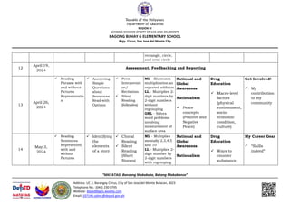 Catch Up Fridays Implementation for grade 6 learners | DOCX
