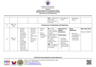 Catch Up Fridays Implementation for grade 6 learners | DOCX