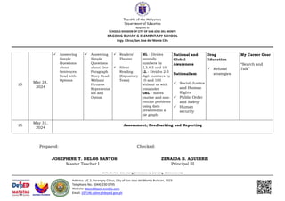 Catch Up Fridays Implementation for grade 6 learners | DOCX