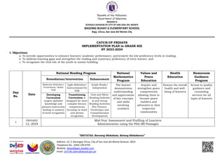 Catch Up Fridays Implementation for grade 6 learners | PPT