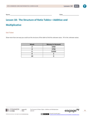 G6 m1-b-lesson 10-t | DOCX | Food & Drink
