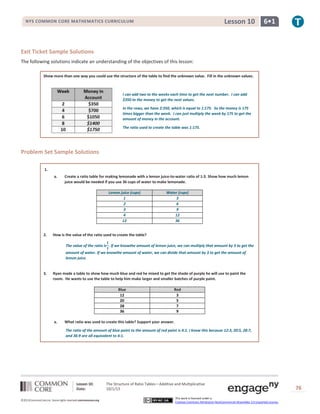 G6 m1-b-lesson 10-t | DOCX | Food & Drink