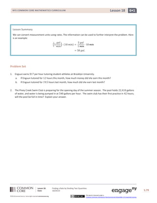 G6 m1-c-lesson 18-s | DOCX | Education