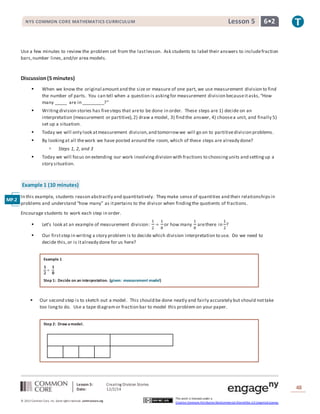 G6 m2-a-lesson 5-t | DOCX | Homework and Study | Education