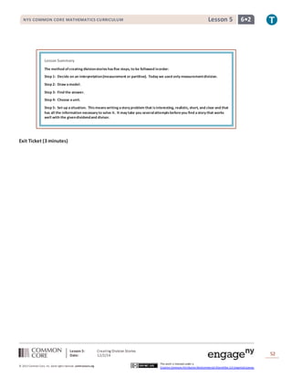 G6 m2-a-lesson 5-t | DOCX | Homework and Study | Education