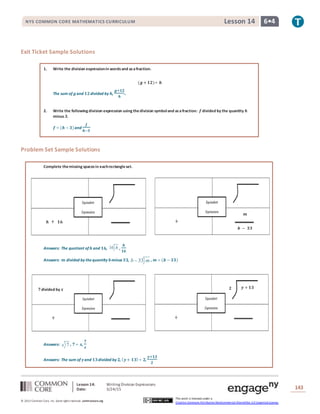G6 m4-d-lesson 14-t | DOCX | Physics | Science