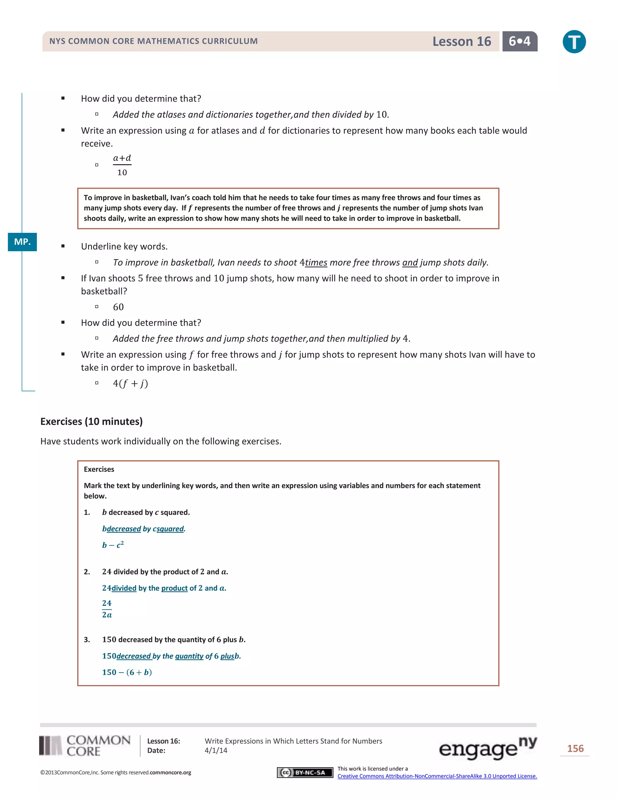 G6 m4-e-lesson 16-t | PDF