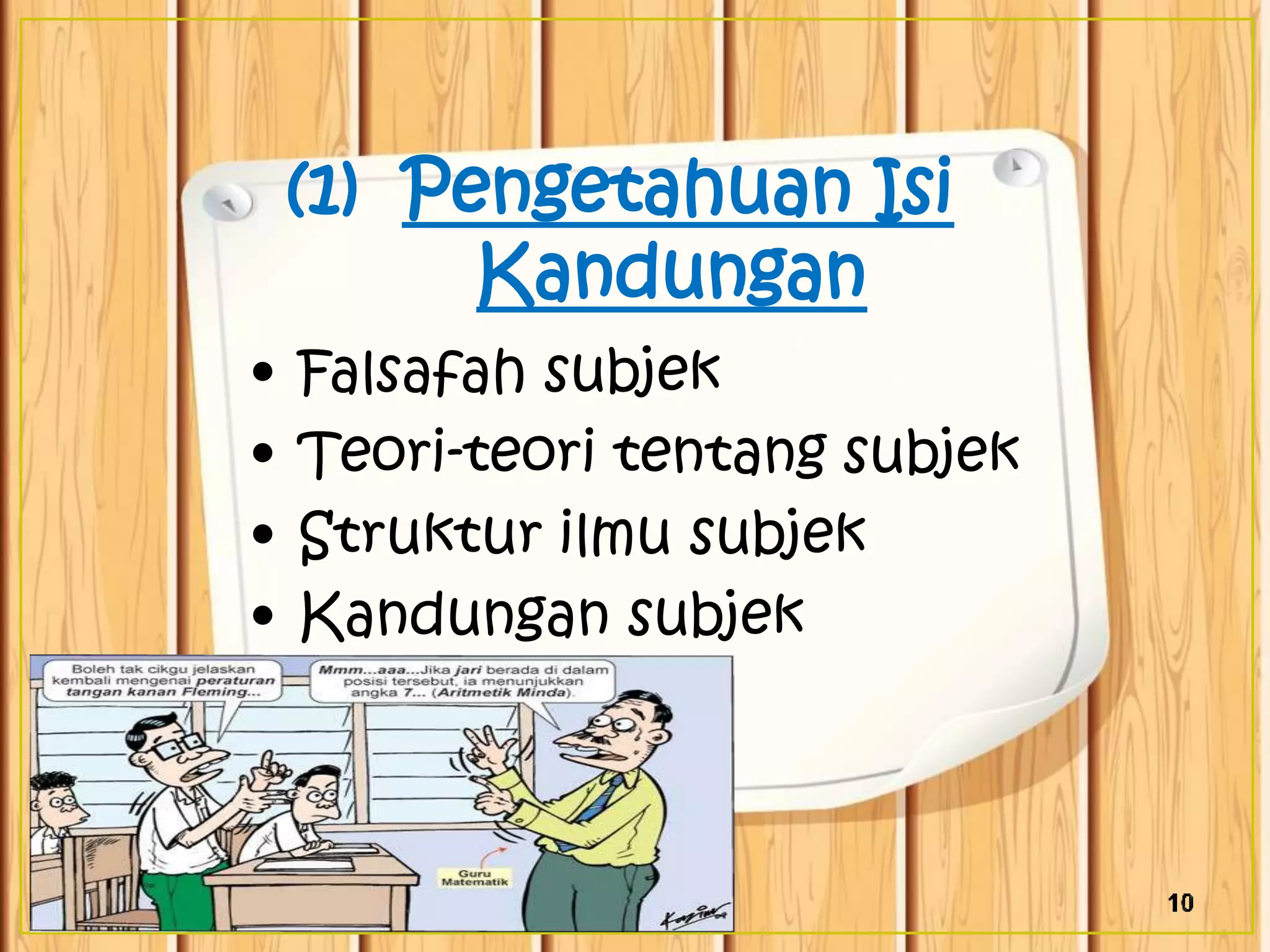 Pengetahuan Isi Kandungan Pedagogi (PCK) dalam Kalangan Guru | PPTX
