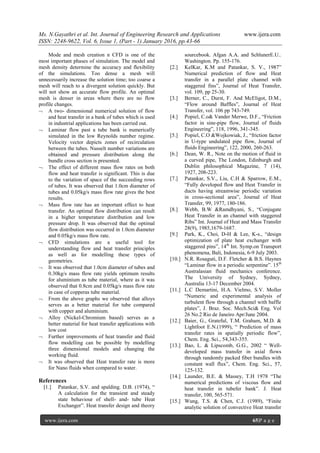 Heat Transfer & Periodic Flow Analysis of Heat Exchanger by CFD with Nano Fluids | PDF