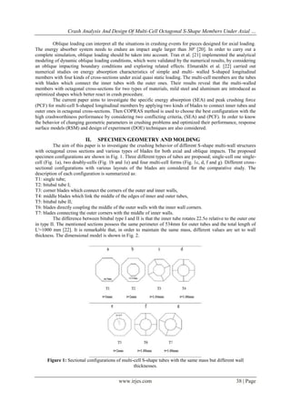 Crash Analysis And Design of Multi-Cell Octagonal S-Shape Members Under ...
