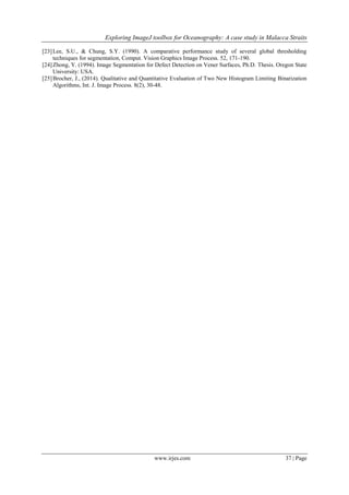 Exploring ImageJ toolbox for Oceanography: A case study in Malacca Straits | PDF