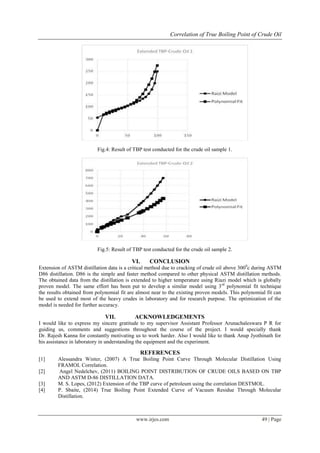 Correlation of True Boiling Point of Crude Oil | PDF