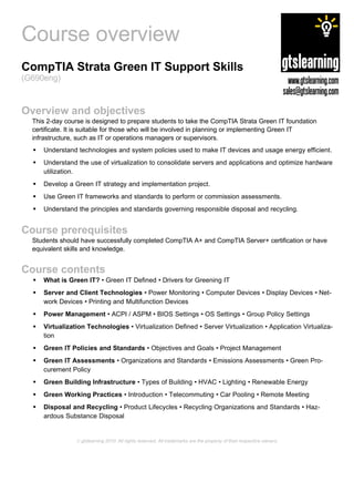 GTS Learning - CompTIA Strata Green IT Support Skills | DOC