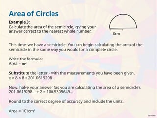 Mathematics Elementary Area and perimeter of Circles | PPTX