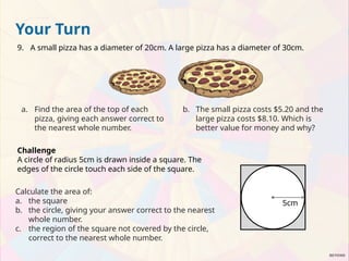 Mathematics Elementary Area and perimeter of Circles | PPTX