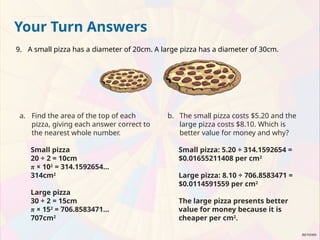 Mathematics Elementary Area and perimeter of Circles | PPTX