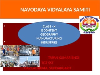 CBSE CLASS 10 INDUSTRIES - Introduction and classification of ...