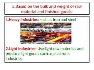 CBSE CLASS 10 INDUSTRIES - Introduction and classification of ...