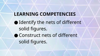 GRADE 6 NETS OF SOLID FIGURES, DEFINITION, AND REAL-LIFE EXAMPLES | PPTX