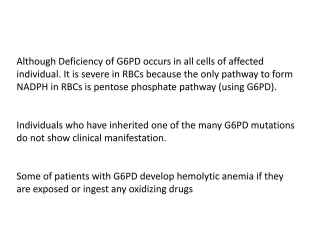 G6pd | PPTX | Blood Disorders | Diseases and Conditions