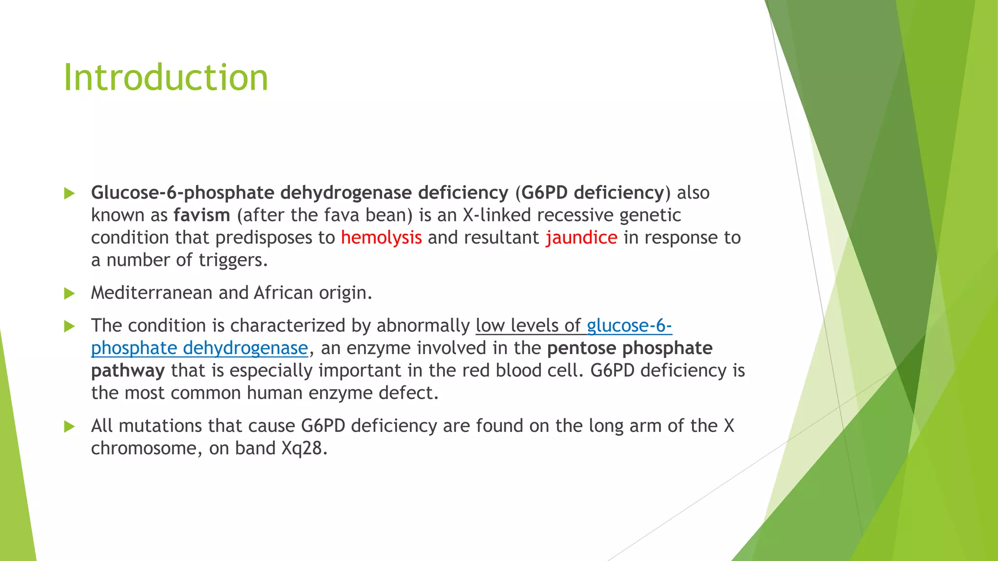 G6PD Deficiency | PPTX