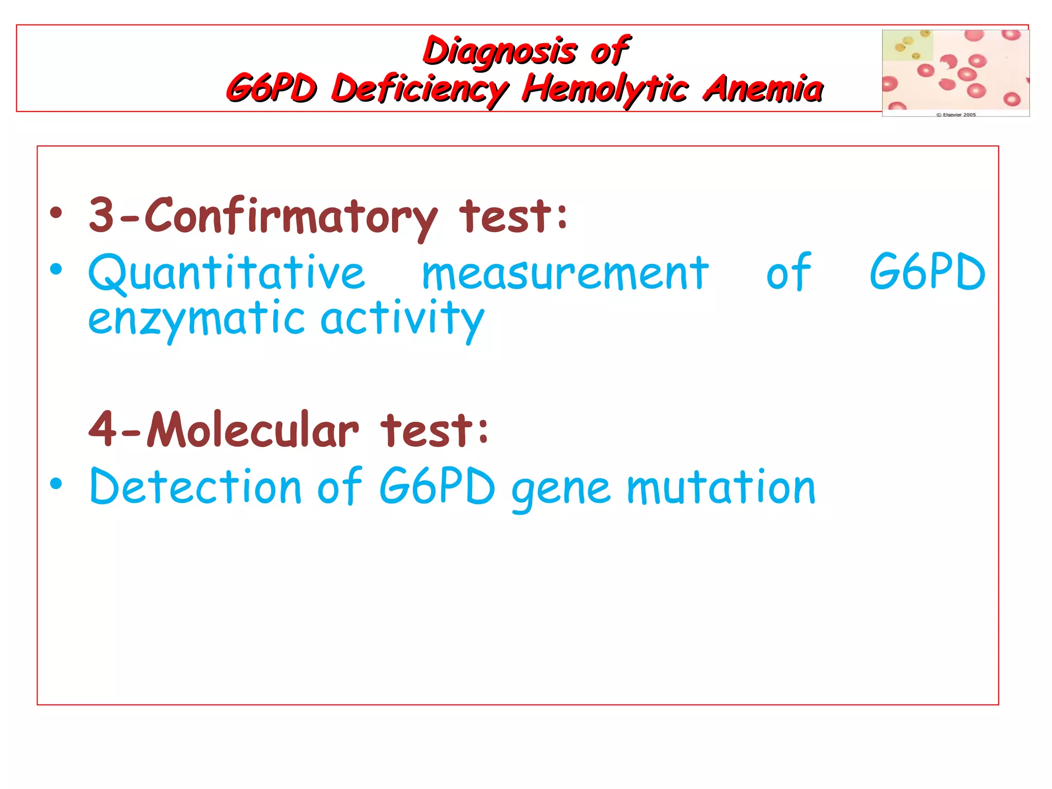 G6PD Deficiency Anaemai | PPT