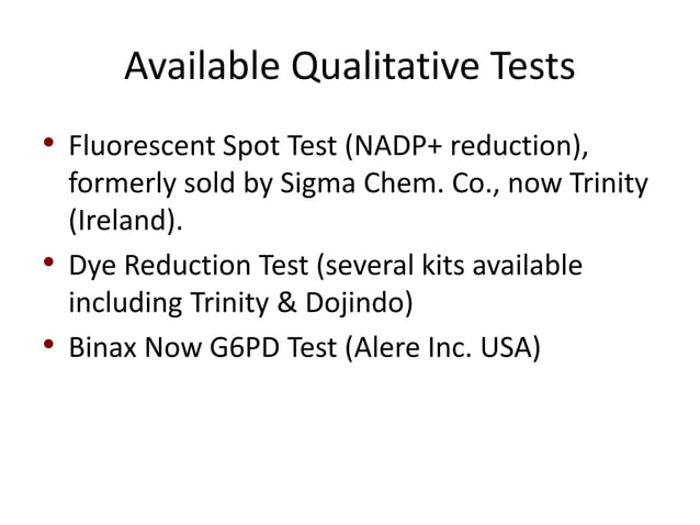 G6PD deficiency diagnosis enzyme summary.pdf | Blood Disorders ...