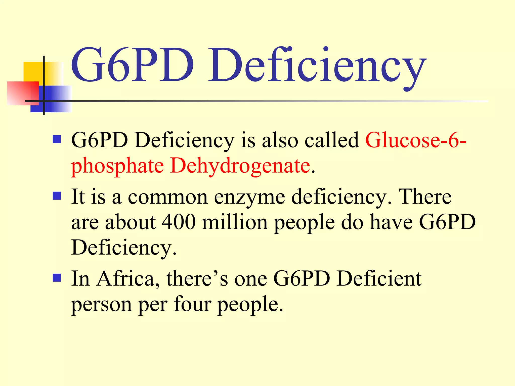 G6 Pd Deficiency | PPT