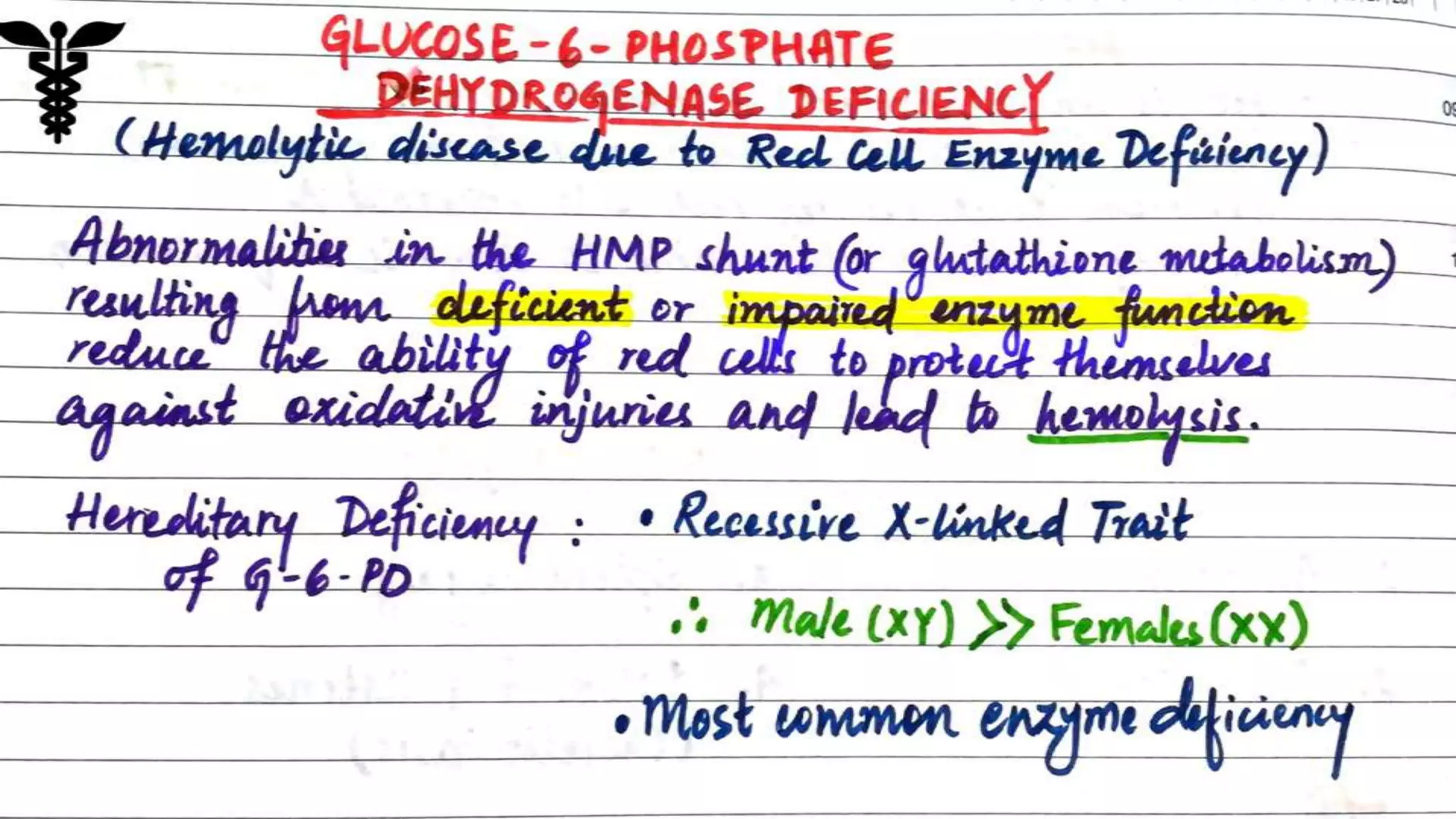 Glucose-6-Phosphate Dehyadrogenase (G6PD) Deficiency | PPTX