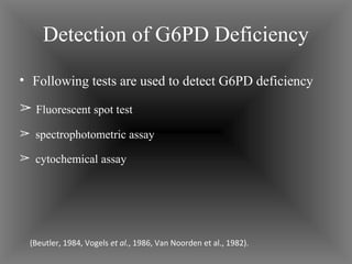 G6PD deficiency and malaria | PPT