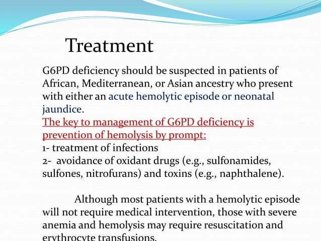 G6PD disease.pptx | Blood Disorders | Diseases and Conditions