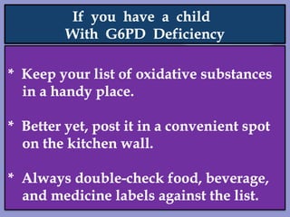 Powerpoint presentation for glucose 6 phosphate dehydrogenase ...