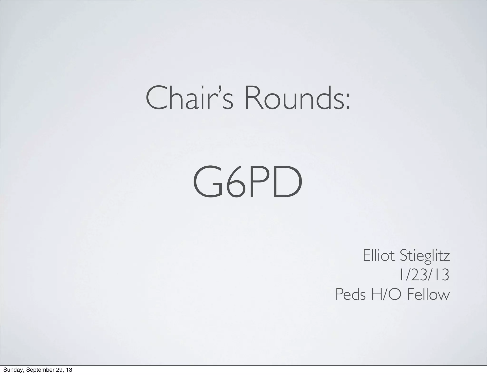 Glucose 6 Phosphate Dehydrogenase Deficiency G6PD | PDF