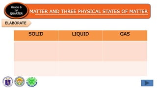 Science 6 Grade 6 1st Quarter Week 1 Day 1 | PPTX