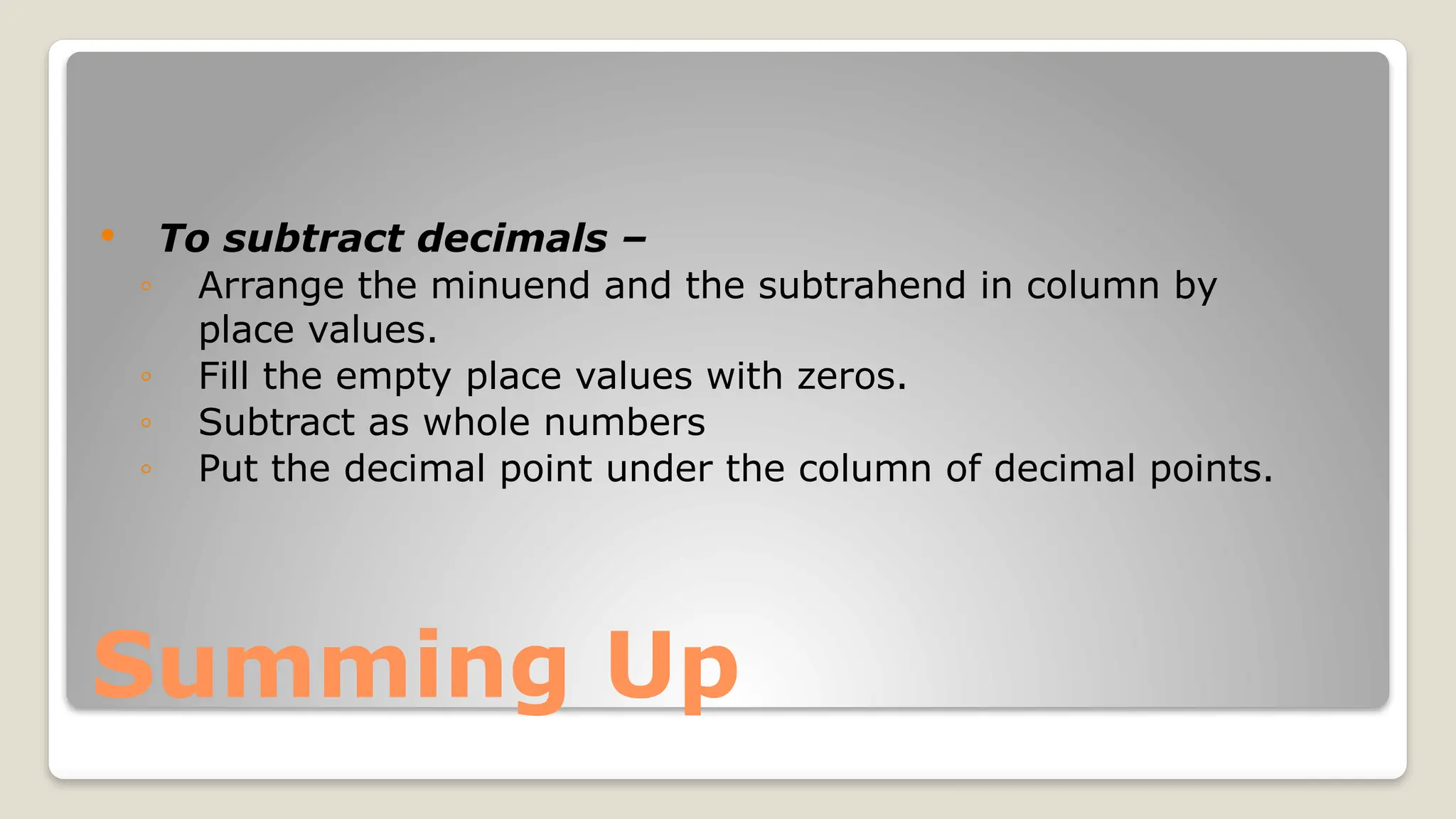G6 Q1 WEEK 4 PART 1 Adding _ Subtracting Decimals and Mixed Decimals Through Ten Thousandths ...