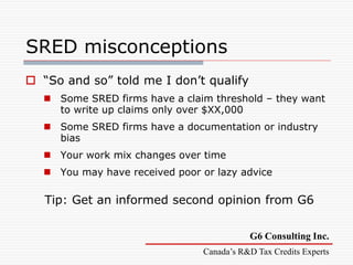 G6 SRED Presentation Feb 2021 | PPT