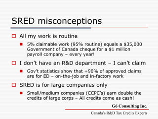 G6 SRED Presentation Feb 2021 | PPT