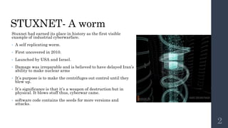 Stuxnet, a malicious computer worm | PPT