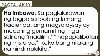 Filipino 6 Educational Module: Reality, Fantasy, and Narrative Texts | PPTX