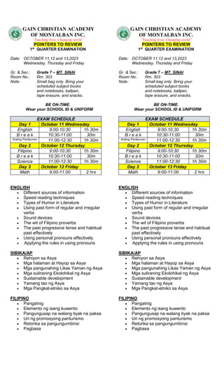 G7-1stQTR_EXAMpointers.docx | Chemistry | Science