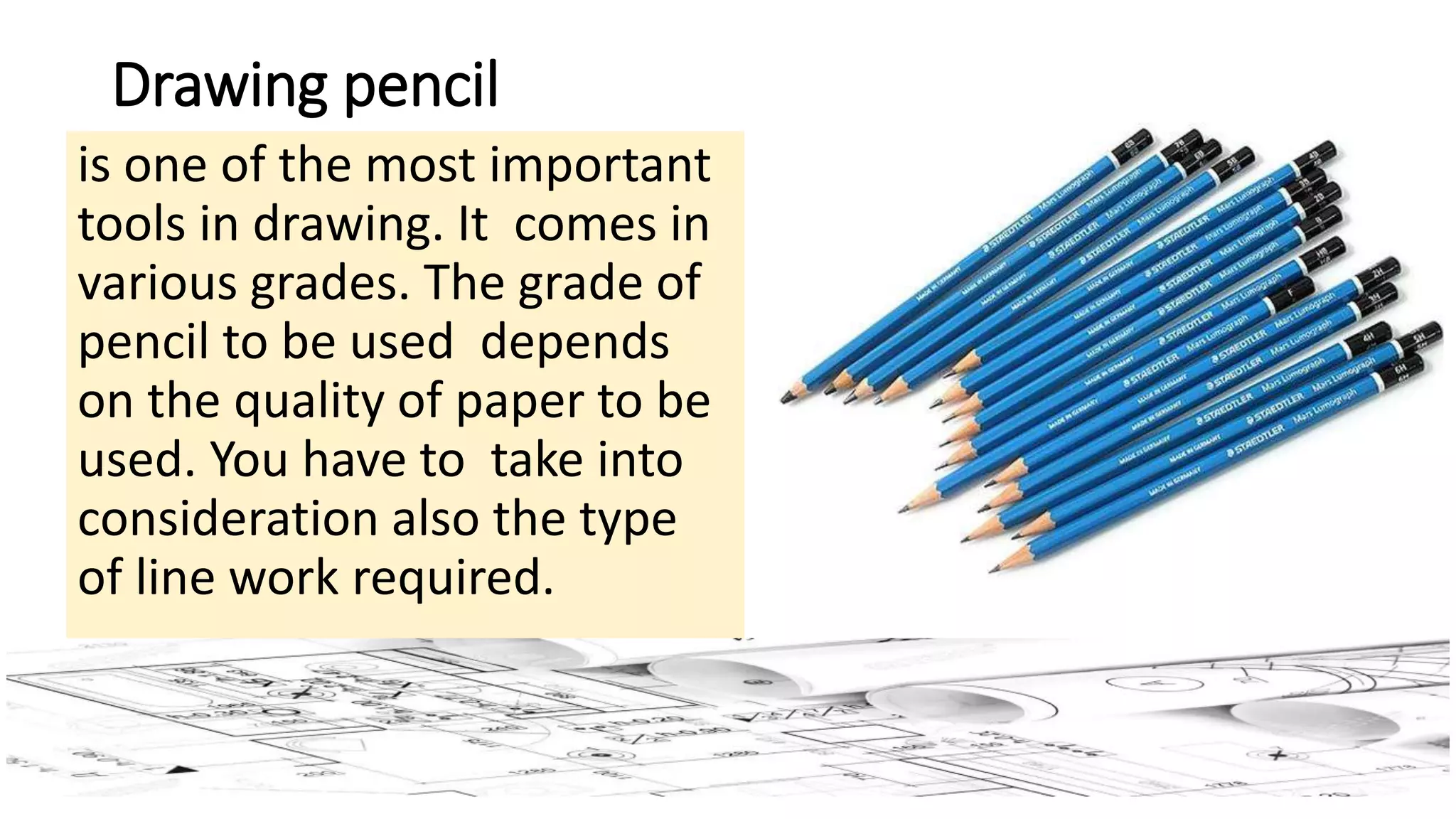 DRAFTING TOOLS, MATERIALS AND EQUIPMENT | PPTX