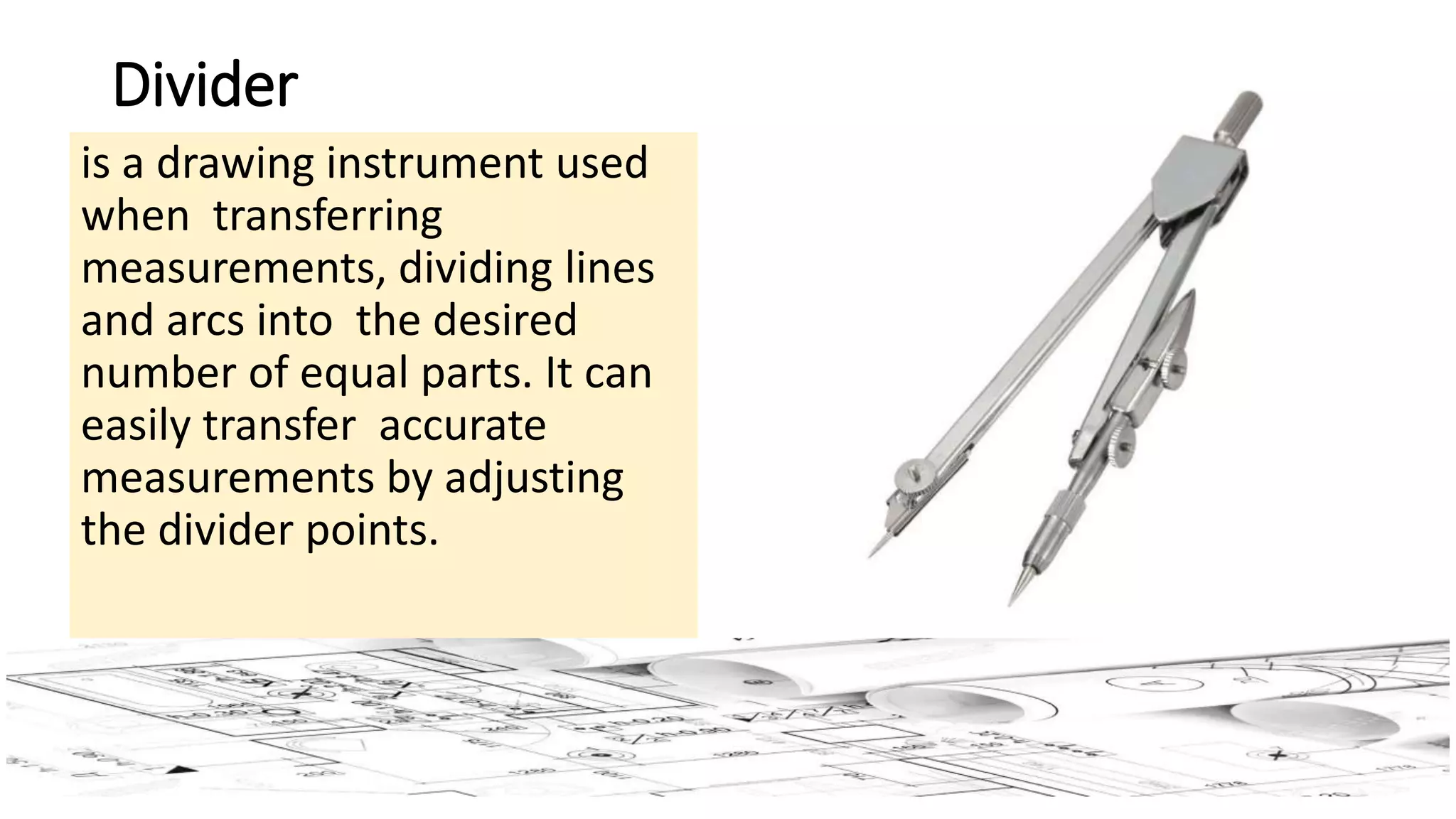 DRAFTING TOOLS, MATERIALS AND EQUIPMENT | PPTX