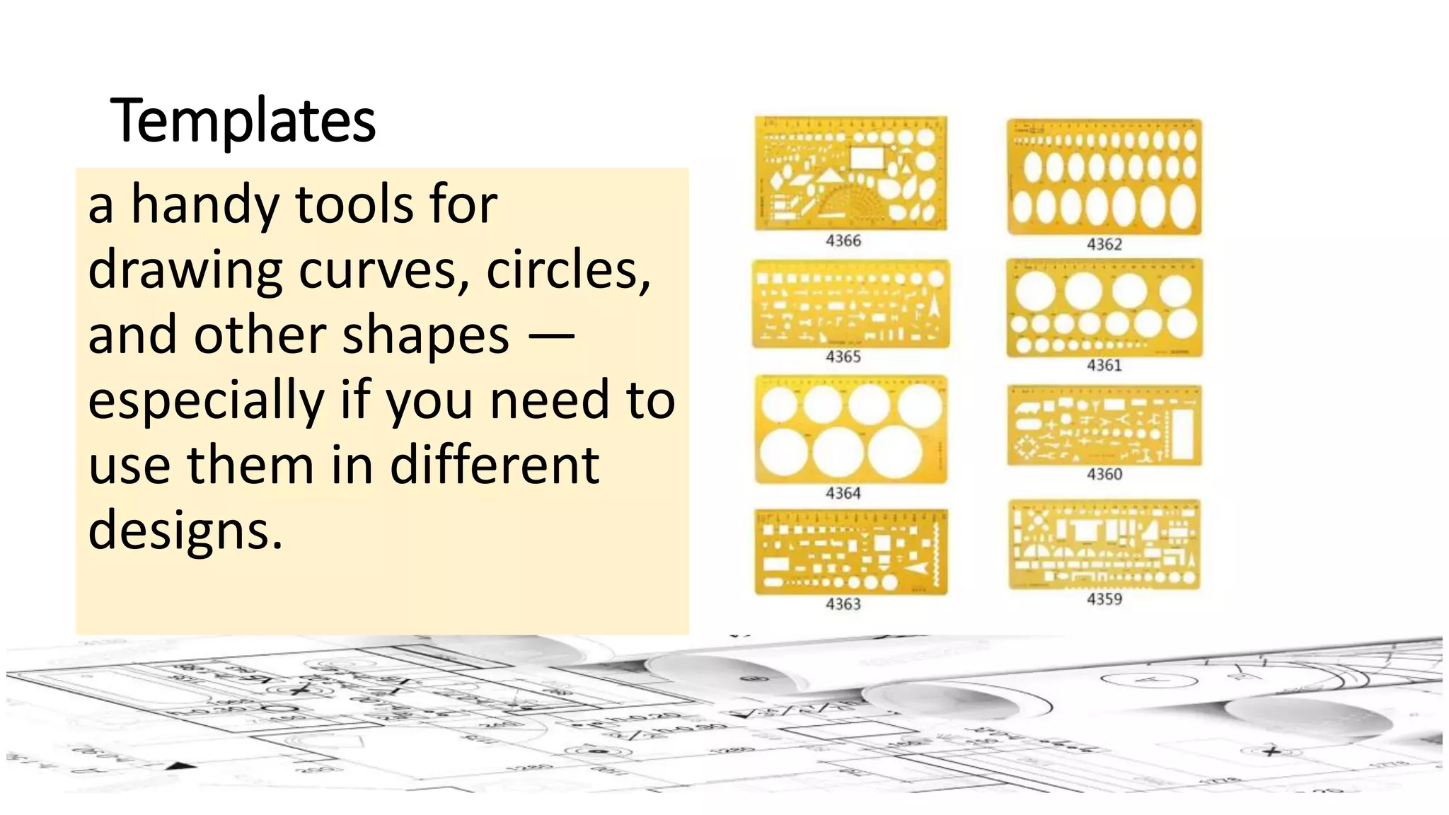 DRAFTING TOOLS, MATERIALS AND EQUIPMENT | PPTX
