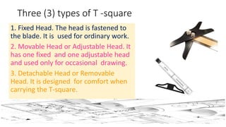 DRAFTING TOOLS, MATERIALS AND EQUIPMENT | PPTX